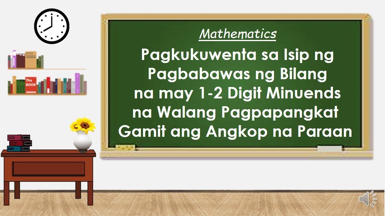 MATH | GRADE 1 | Q2 | Week 7 | PAGKUKUWENTA SA ISIP NG PAGBABAWAS - YouTube
