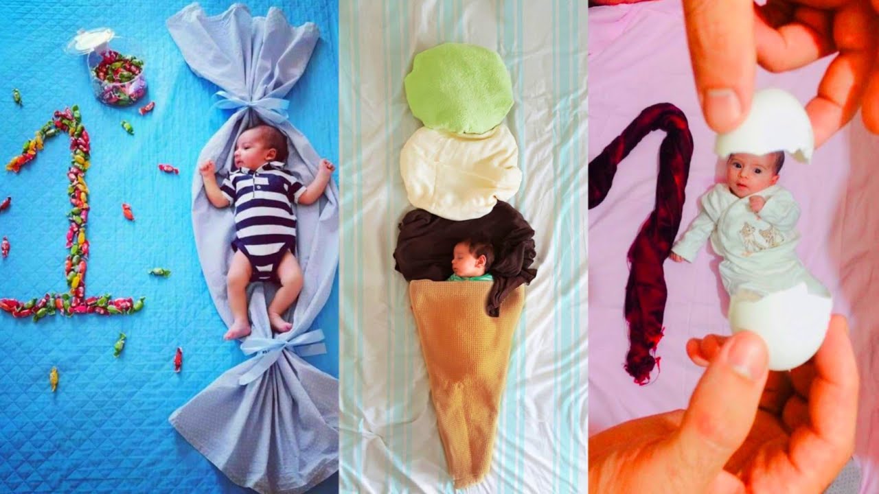 1st month theme baby photoshoot ideas|Monthly baby photoshoot ideas|1 ...