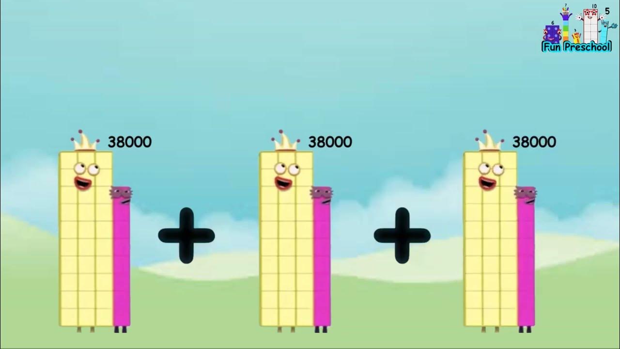 Numberblocks triple same addition 1000 to 120000 | learn to count #mathforkids - YouTube