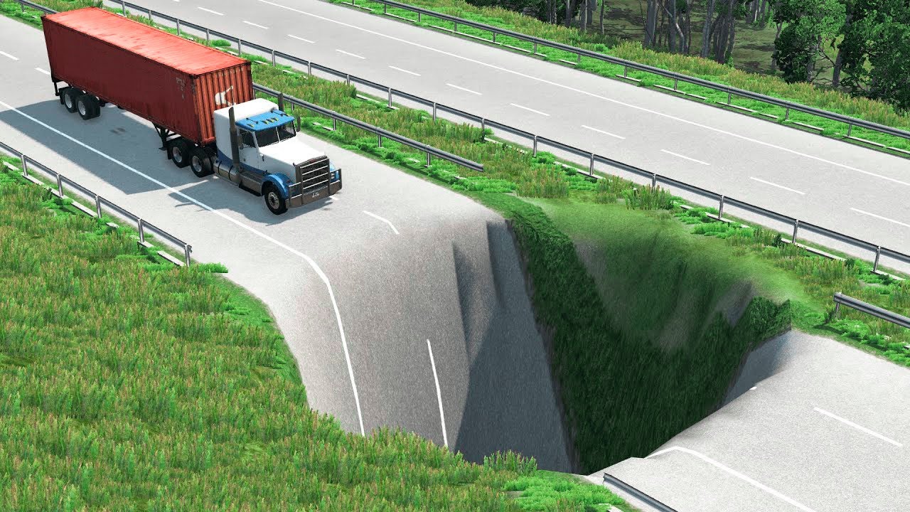 Testing CARS vs HUGE POTHOLES in GTA 5! - YouTube