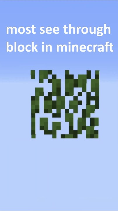 see through blocks #minecraft - YouTube