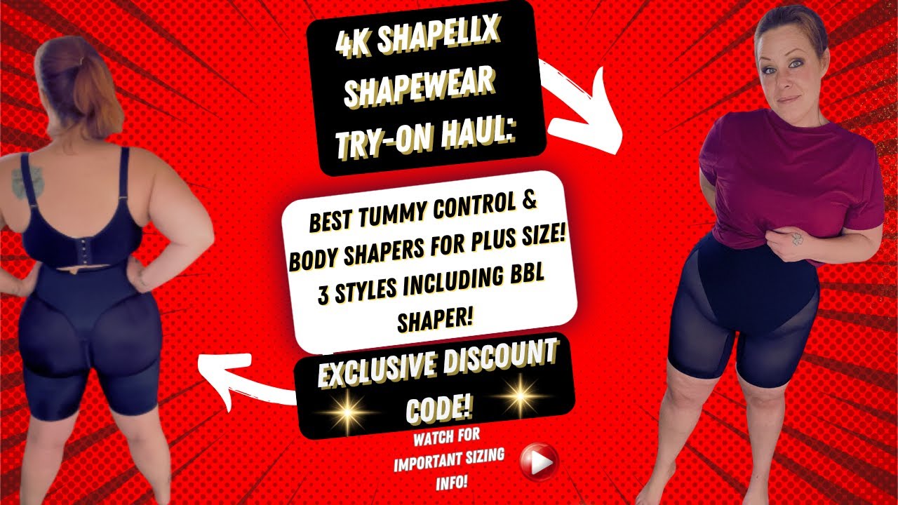 4k ShapellX Shapewear Try-On Haul Best Tummy Control & Body Shapers Plus-Size & Exclusive Code ...
