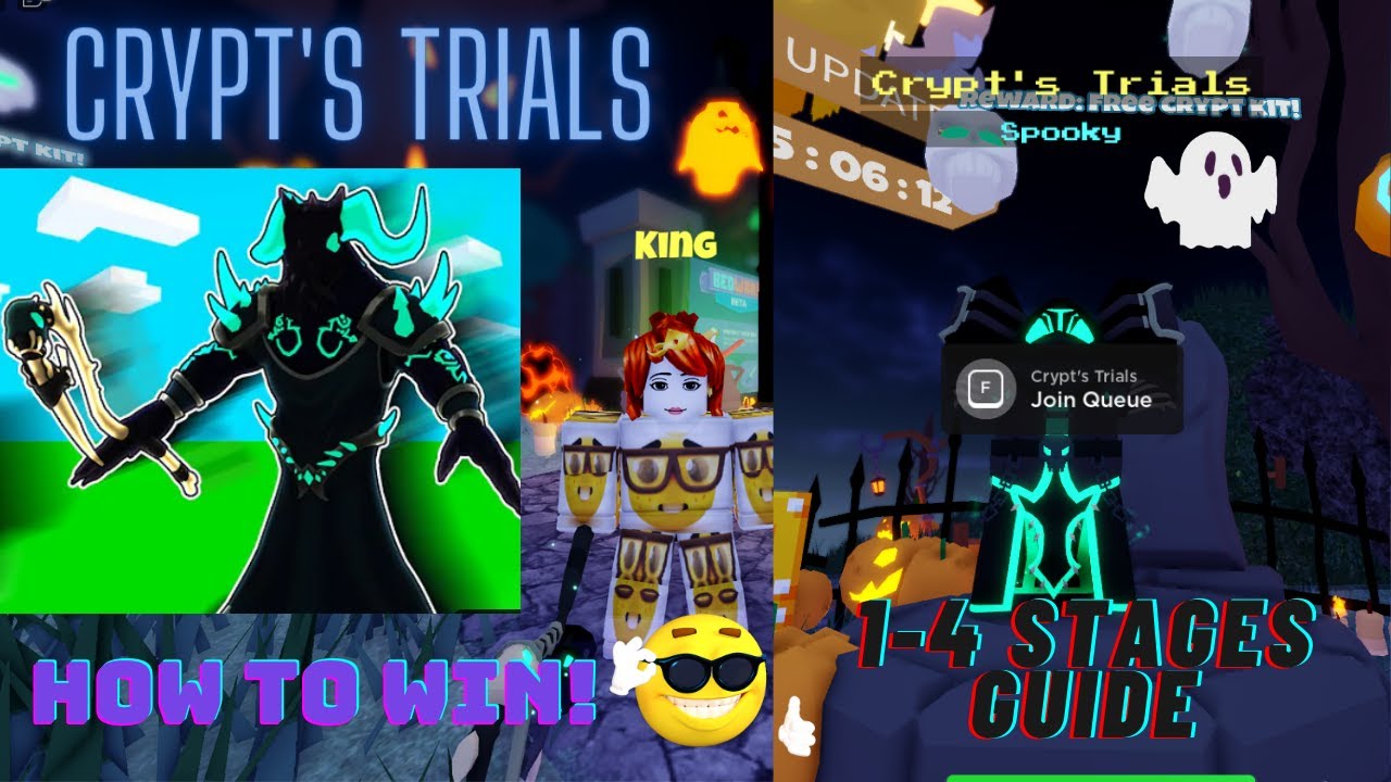 How To Beat The New Crypt's Trials In Roblox bedwars! (ALL GUDIE 1-4 ...