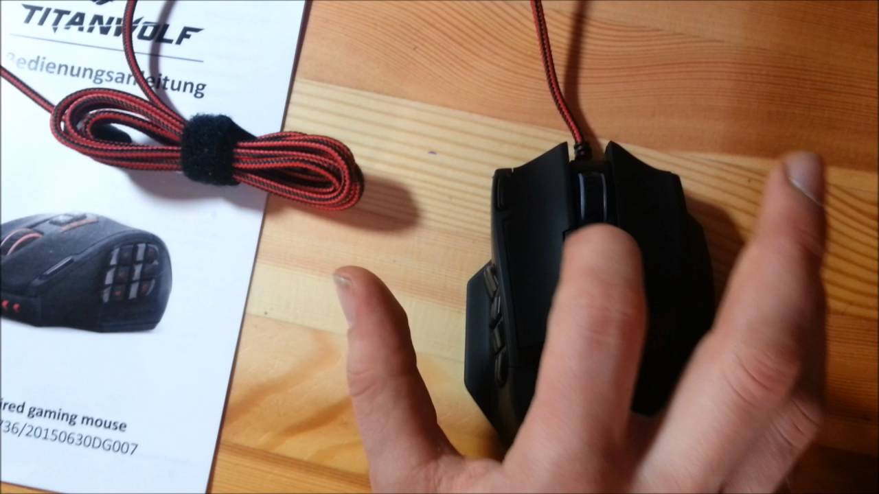 Titanwolf 16400 dpi Gaming Maus Unboxing [Deutsch/HD+] - YouTube