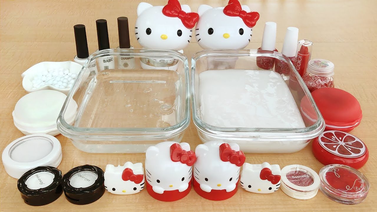 White vs Red - Mixing Makeup Eyeshadow Into Slime! Special Series Part ...