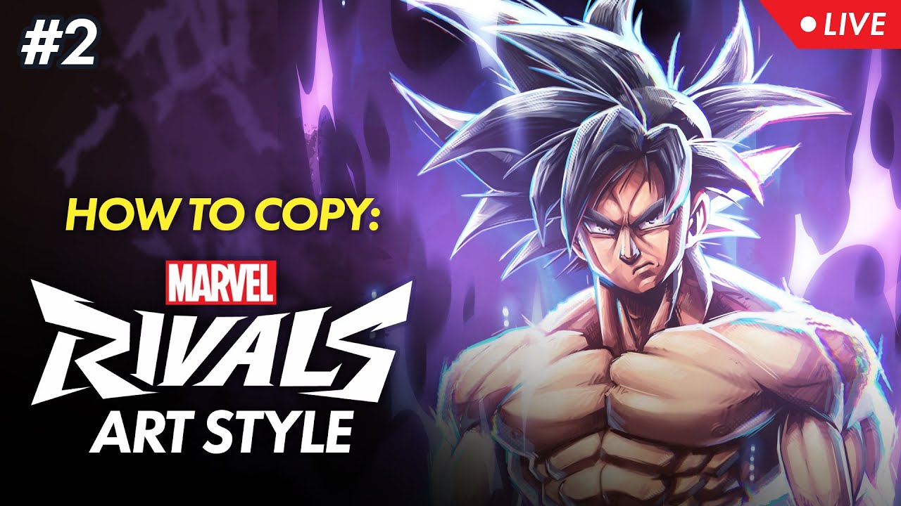 HOW TO DRAW Goku in MARVEL Rivals Style - LIVE STREAM #2 [08.02.2025 ...