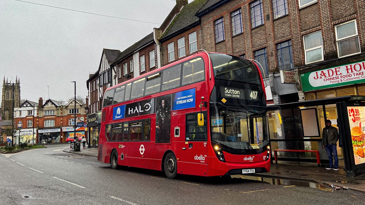 Full Route Visual | London Bus Route 407: Caterham to Sutton Town ...