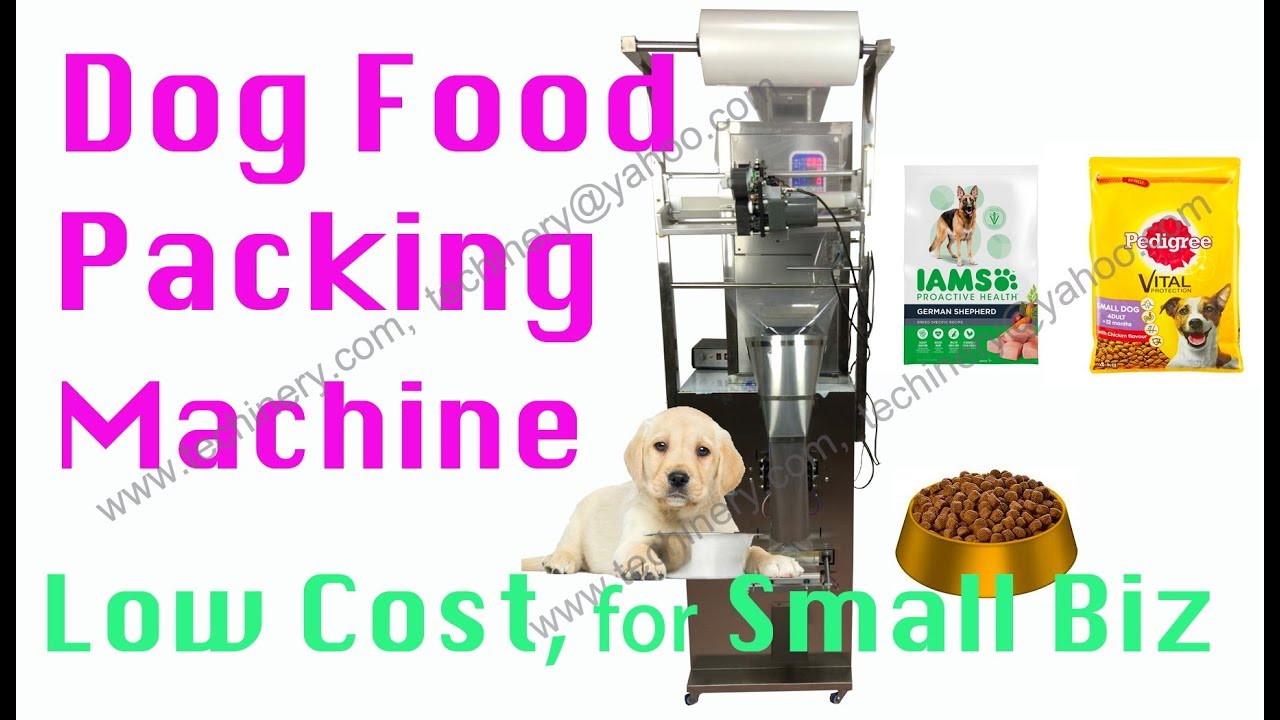 dog food packing machine vertical form fill seal machine - YouTube