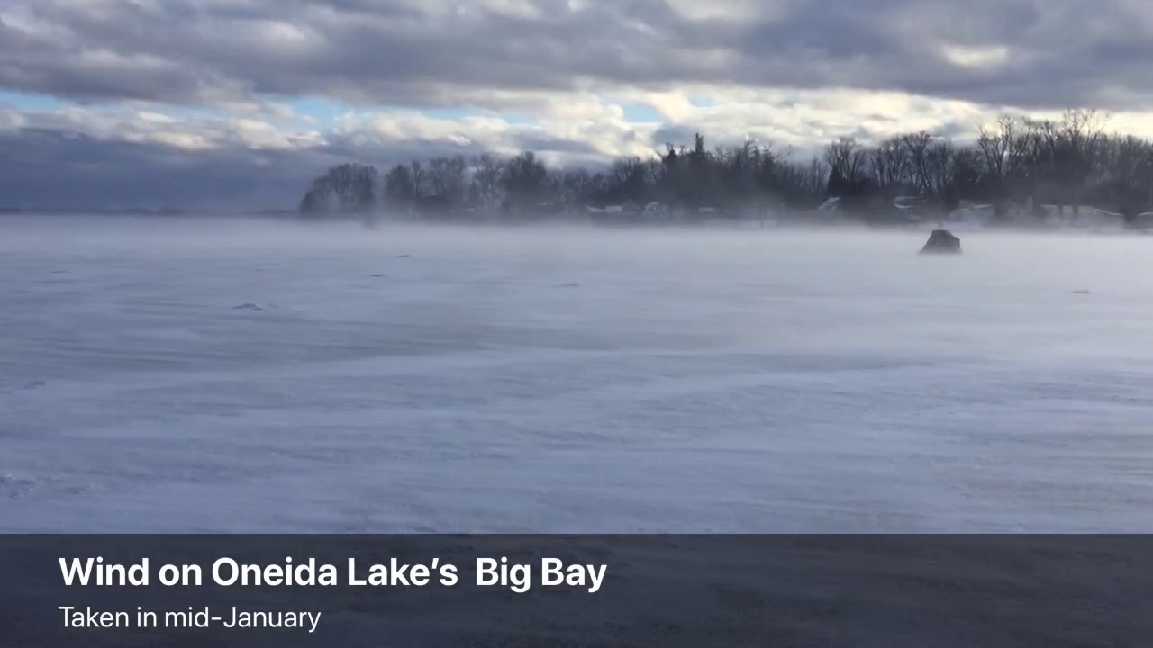 Wind blowing on Oneida Lake’s Big Bay - YouTube