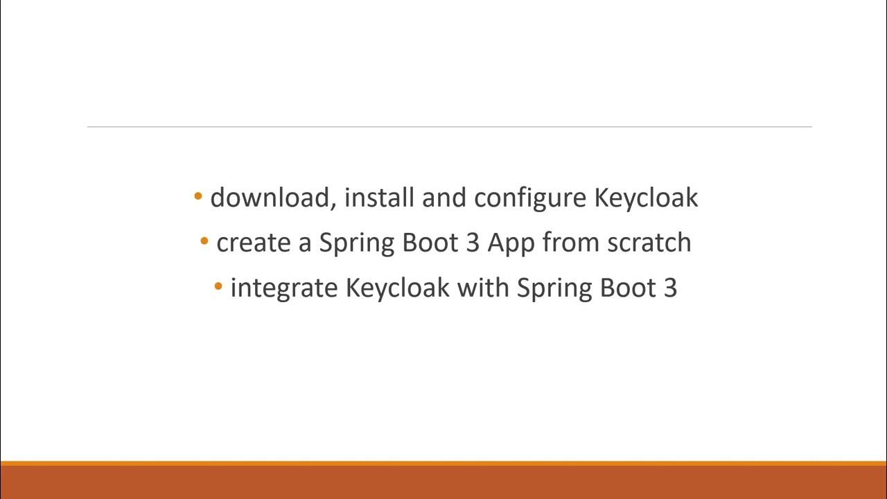 2. Keycloak integration with Spring Boot 3 - Course Summary - YouTube