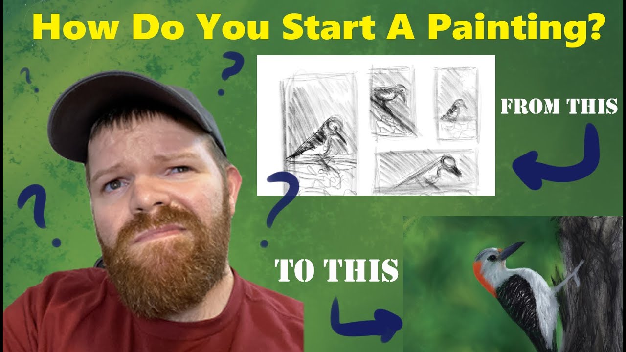 Thumbnailing A Composition to Start A Painting - YouTube