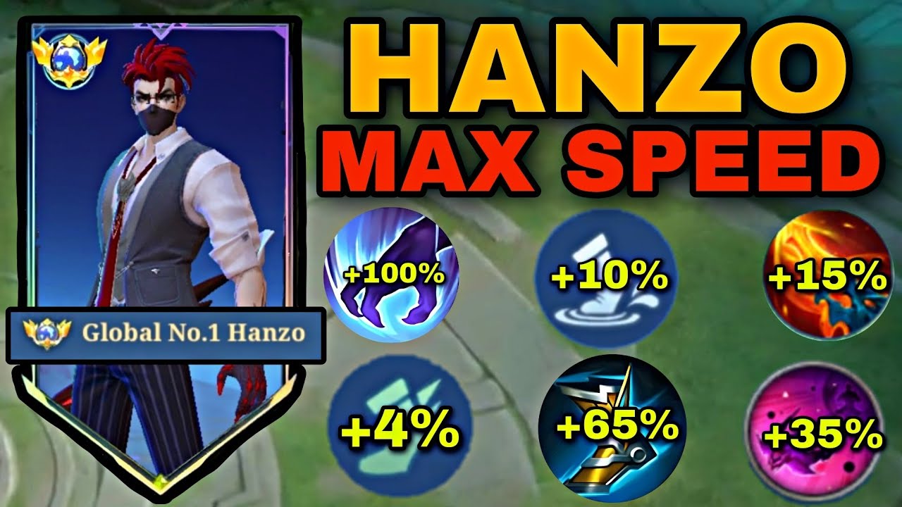 NEW HANZO MAX SPEED BUILD ( MOST FASTEST HERO) - MLBB - YouTube