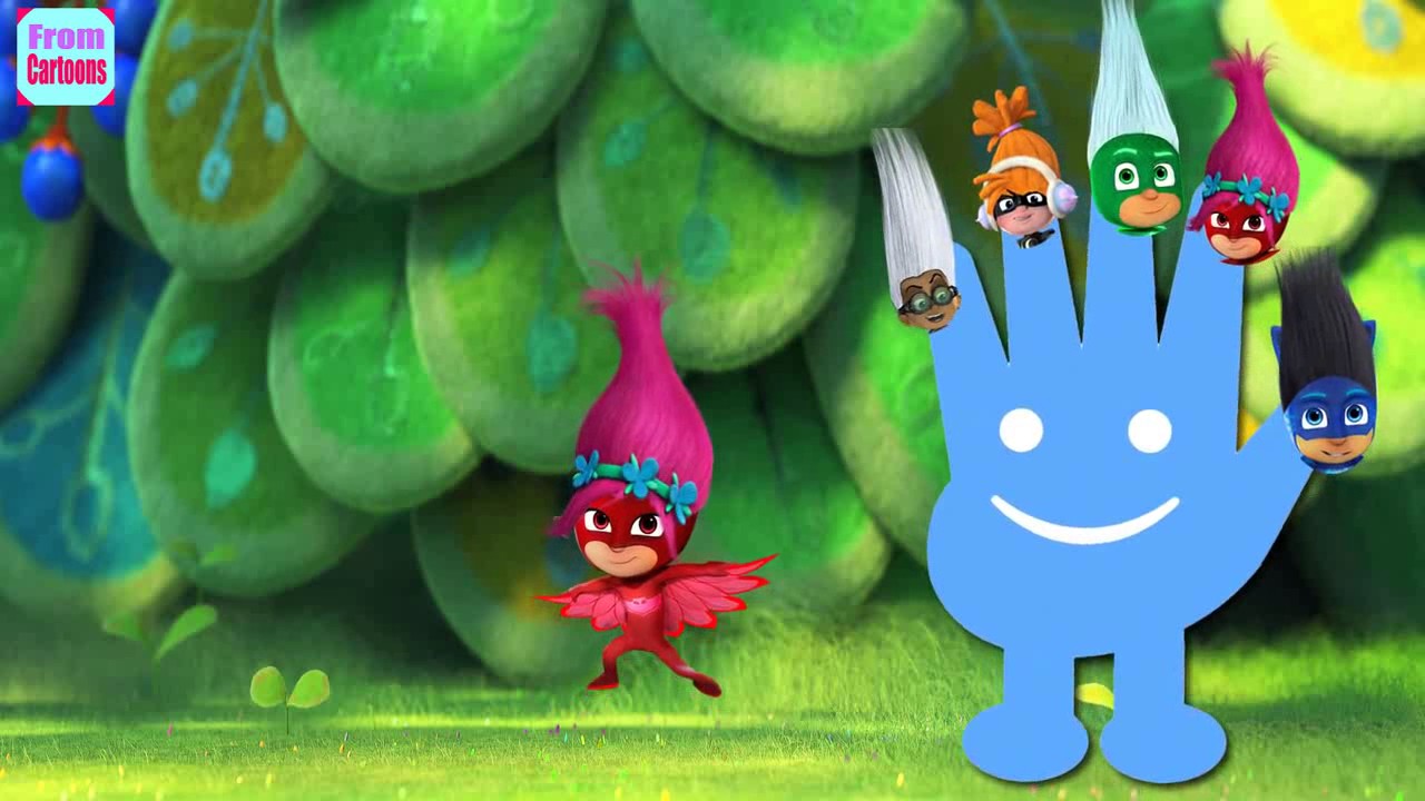 Pj Mask as Trolls Finger Family1 - YouTube