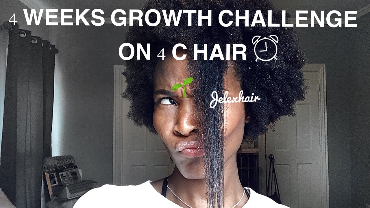 4 WEEKS GROWTH CHALLENGE WITH ORGANIGROWHAIRCO ON 4B-4C HAIR | CANT ...