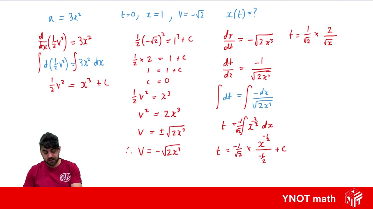 Velocity and Acceleration in Terms of x - YouTube
