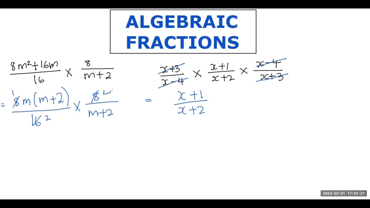 MULTIPLYING ALGEBRAIC FRACTIONS GRADE 10 YouTube MULTIPLYING ALGEBRAIC FRACTIONS GRADE 10 YouTube