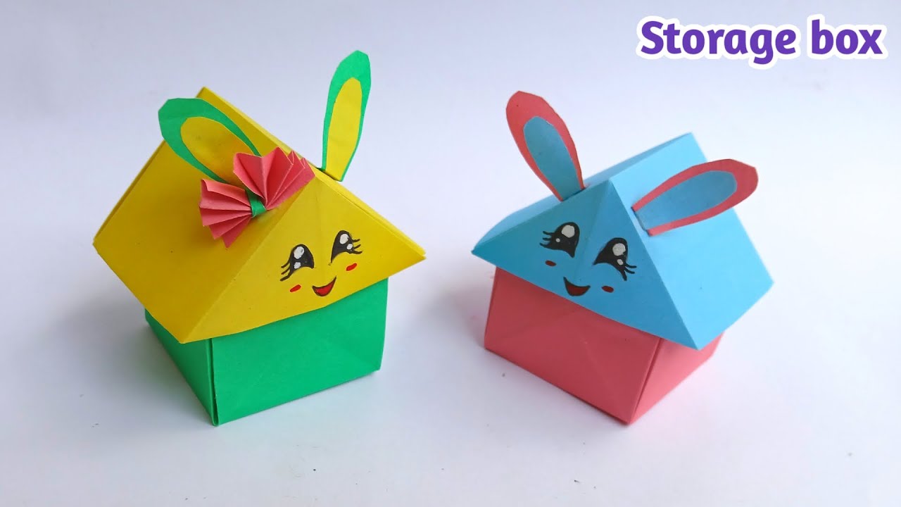 How to make paper storage box | Origami Paper House | DIY Paper storage ...