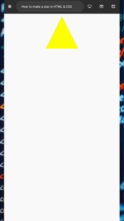 Creating A Star ⭐ Using Css Html And Css Shorts Tutorial Html Css Youtube