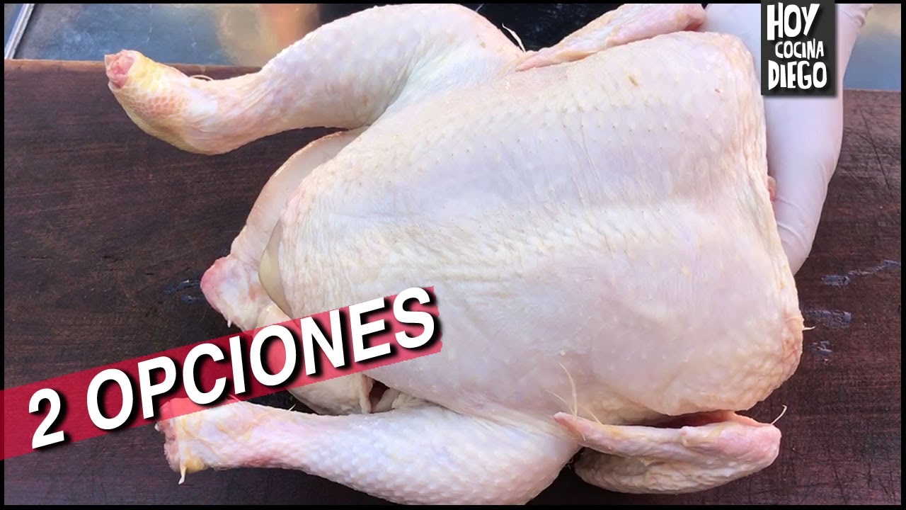 Como CORTAR el POLLO para el HORNO o la PARRILLA - 2 OPCIONES - YouTube