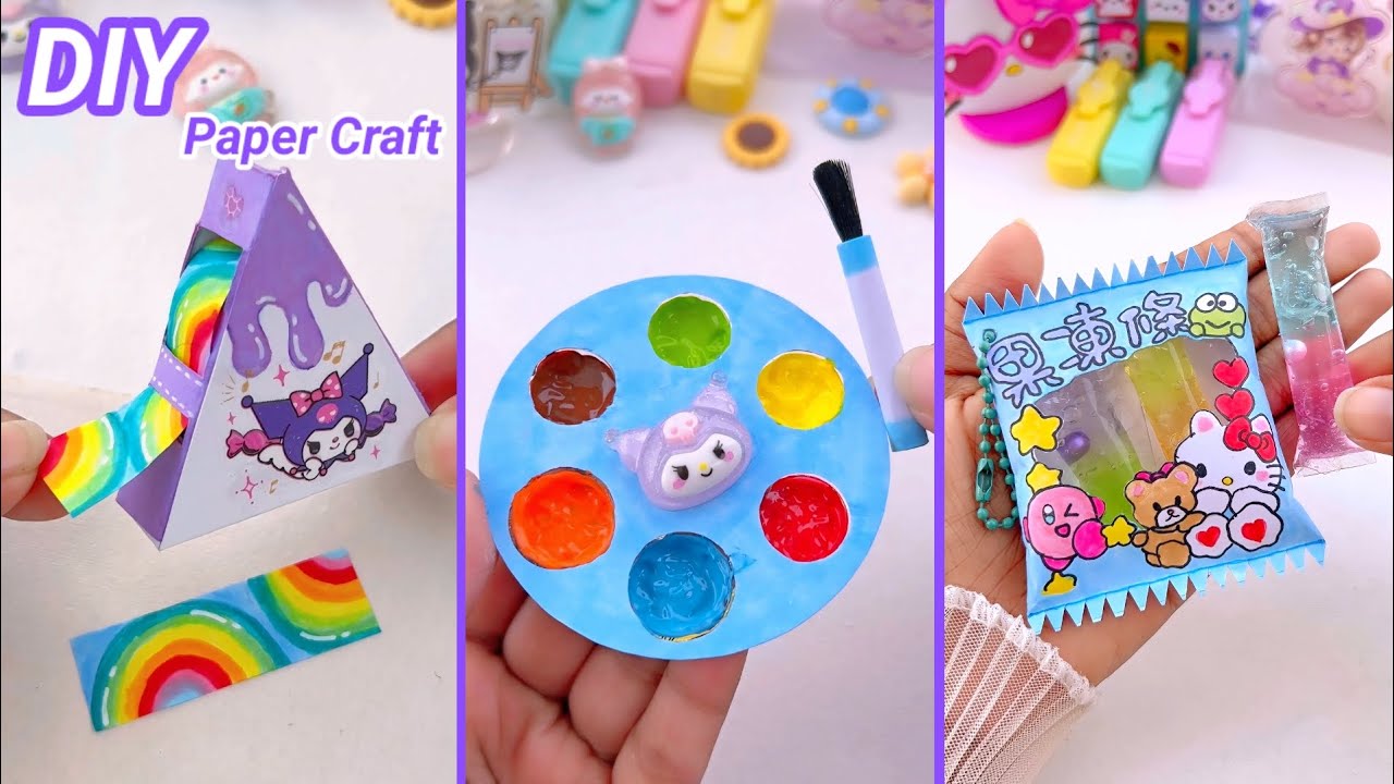 DIY Miniature Crafts Idea / Easy Craft Ideas / school hacks / mini ...