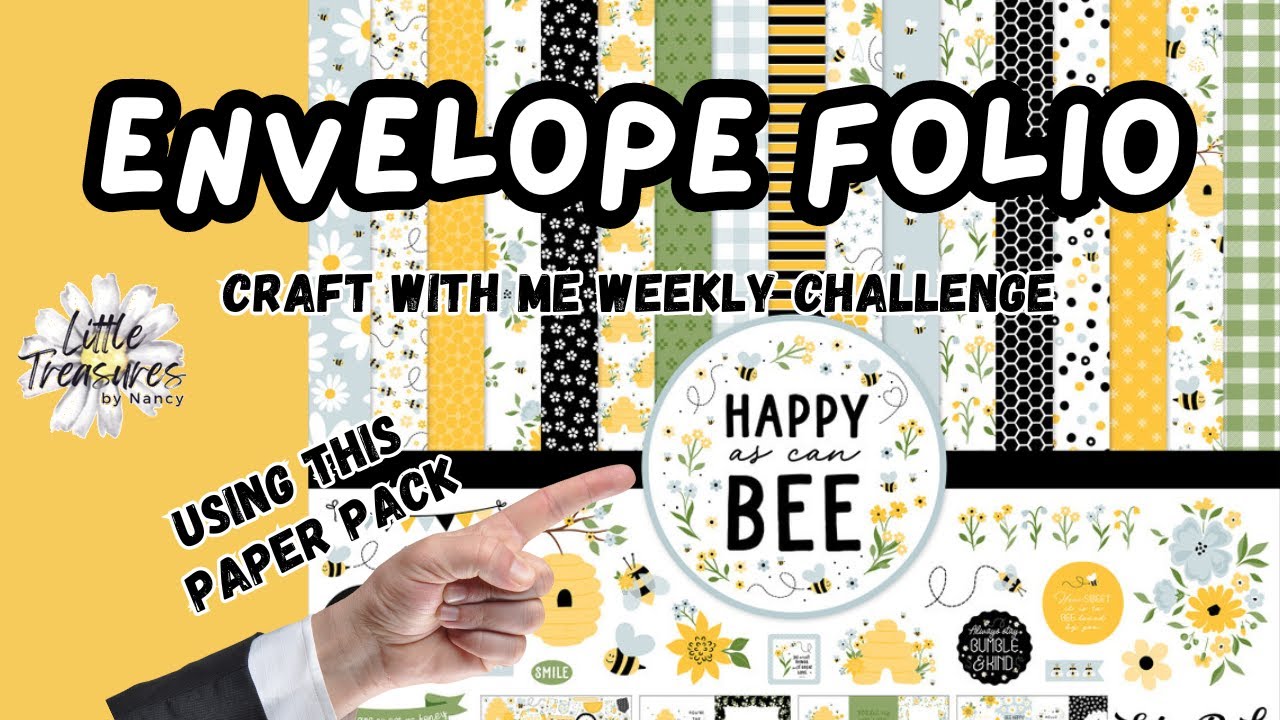 DIY Envelope Folio Tutorial | Using Happy As Can Bee Paper Pack from Echo Park - YouTube