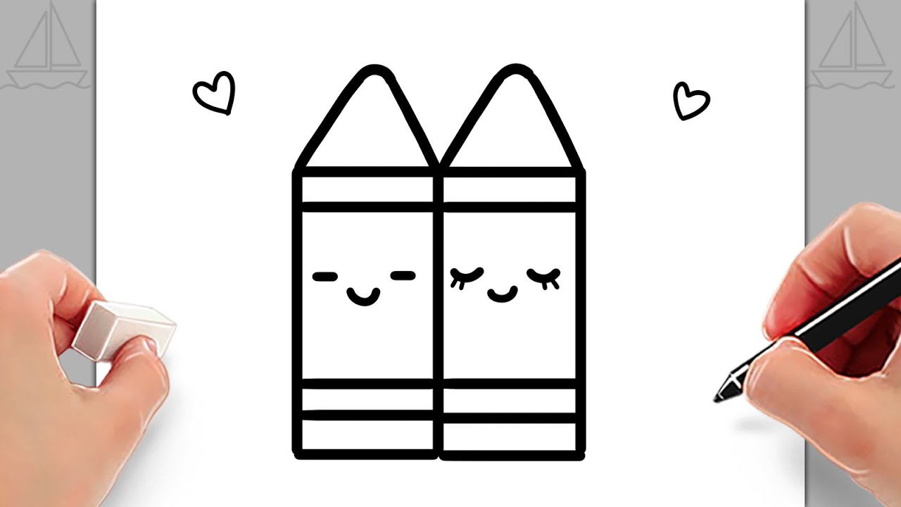 How to Draw Crayons Color Easy Step by Step for KIDS - YouTube