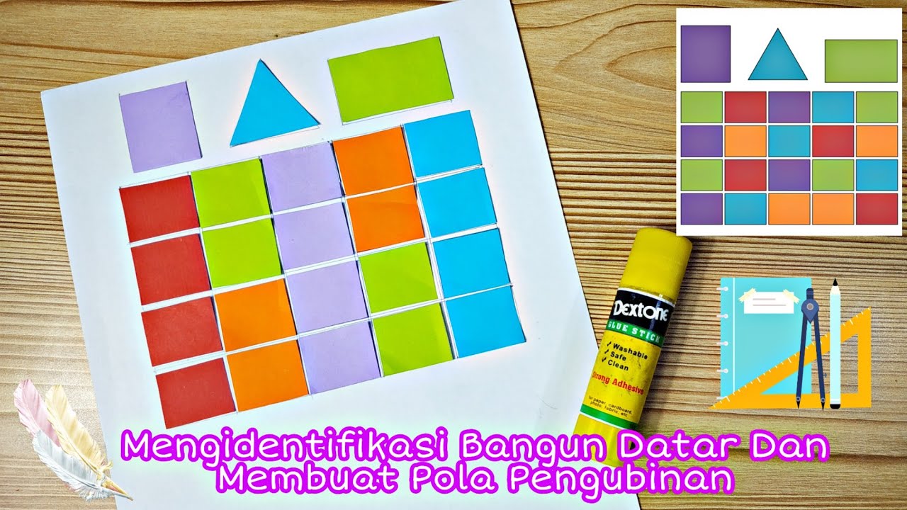 Membuat Pola Pengubinan Dari Bangun Datar Tugas Kelas 1 SD Tema 6 - YouTube