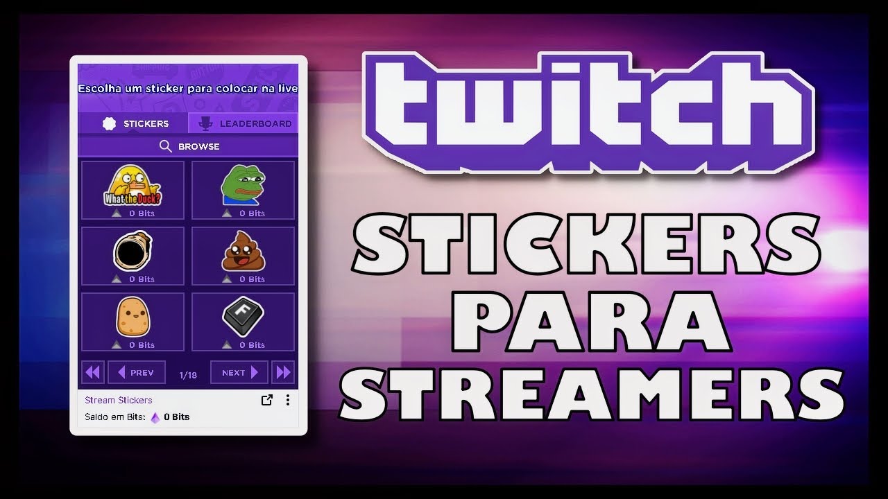 CONHEÇA A EXTENSÃO QUE COLA ADESIVOS NA SUA STREAM (TWITCH STREAM ...