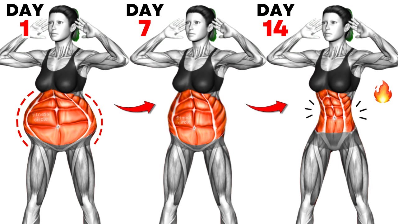 30-Minute Standing Flabby Stomach Workout - Flatten Your Belly in 2 ...