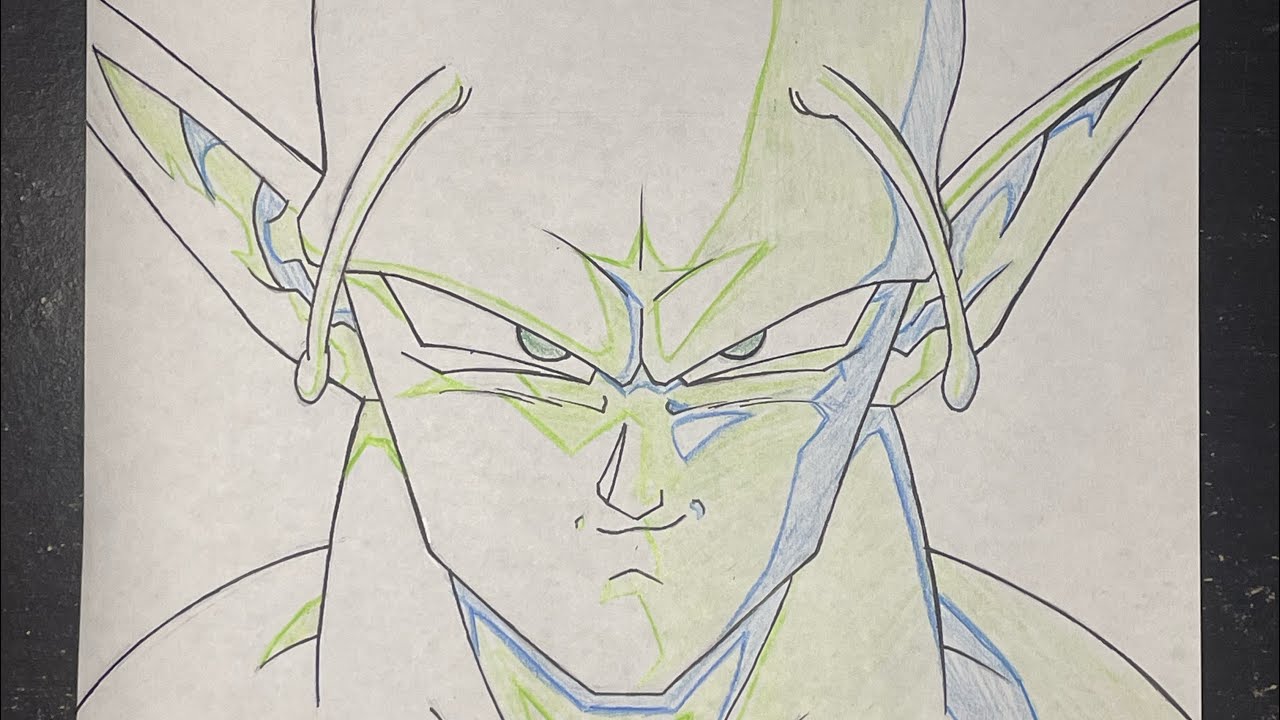 Drawing DBZ piccolo in a Genga Style! - YouTube