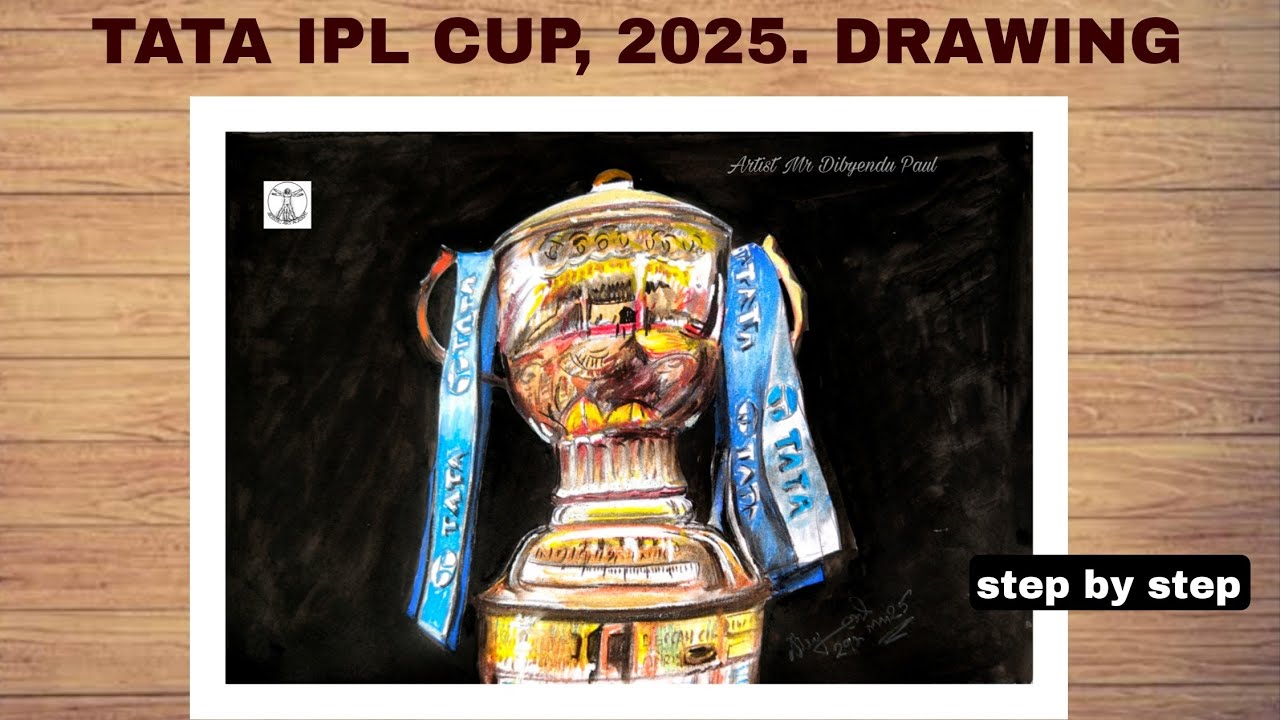 Trophy drawing for beginners/ How to draw the TATA IPL trophy, 2025 ...