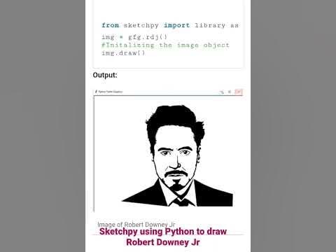 Python sketchpy to draw Robert Downey Jr's sketch #python - YouTube