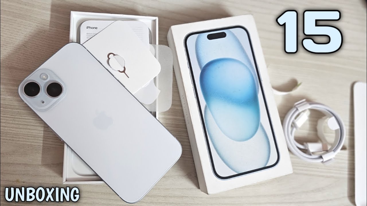 iPhone 15 Blue Colour 128GB Unboxing | A16 Bionic Chip || - YouTube