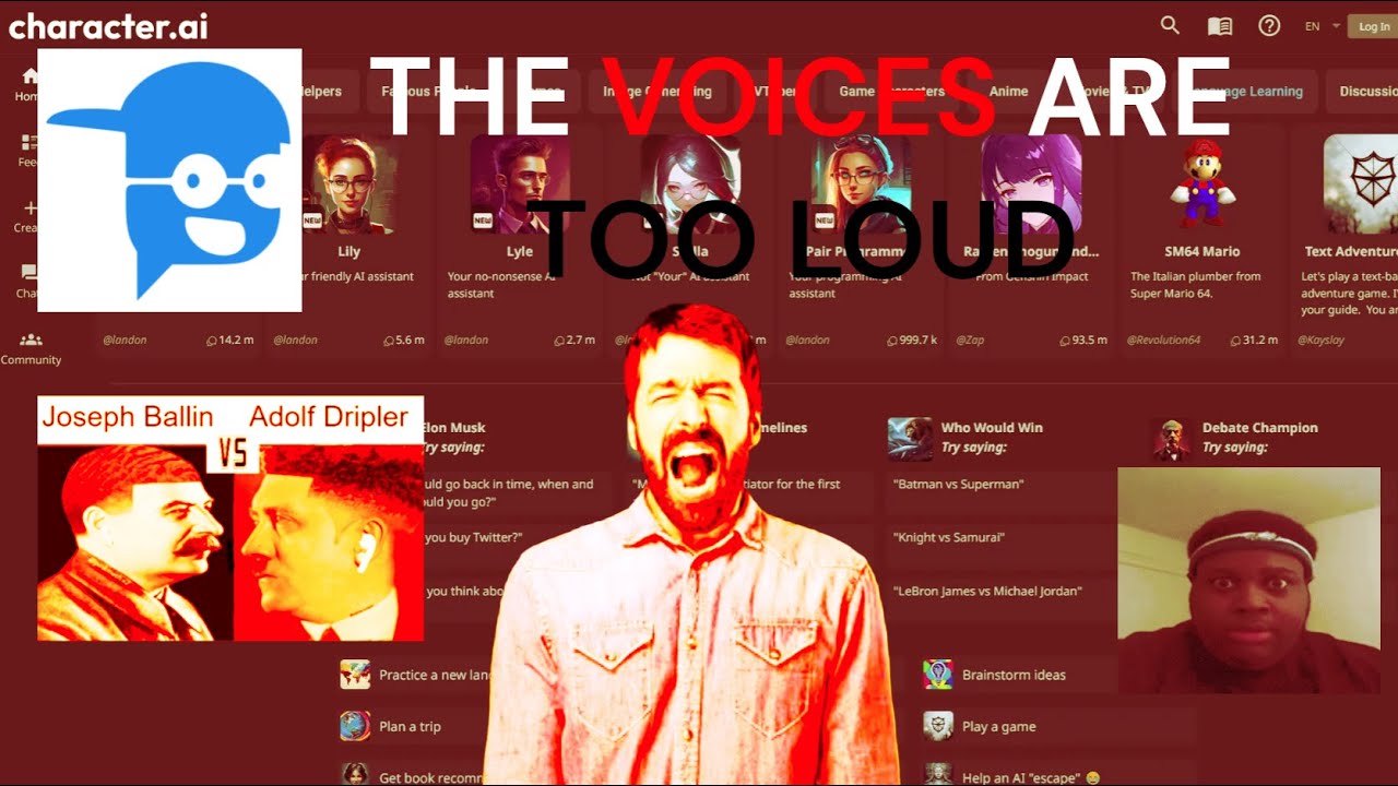 Character AI chat is a chaotic website - YouTube