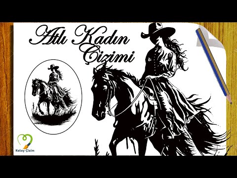 Ata Binen Kadın Çizimi #atçizimi #kadınçizimi