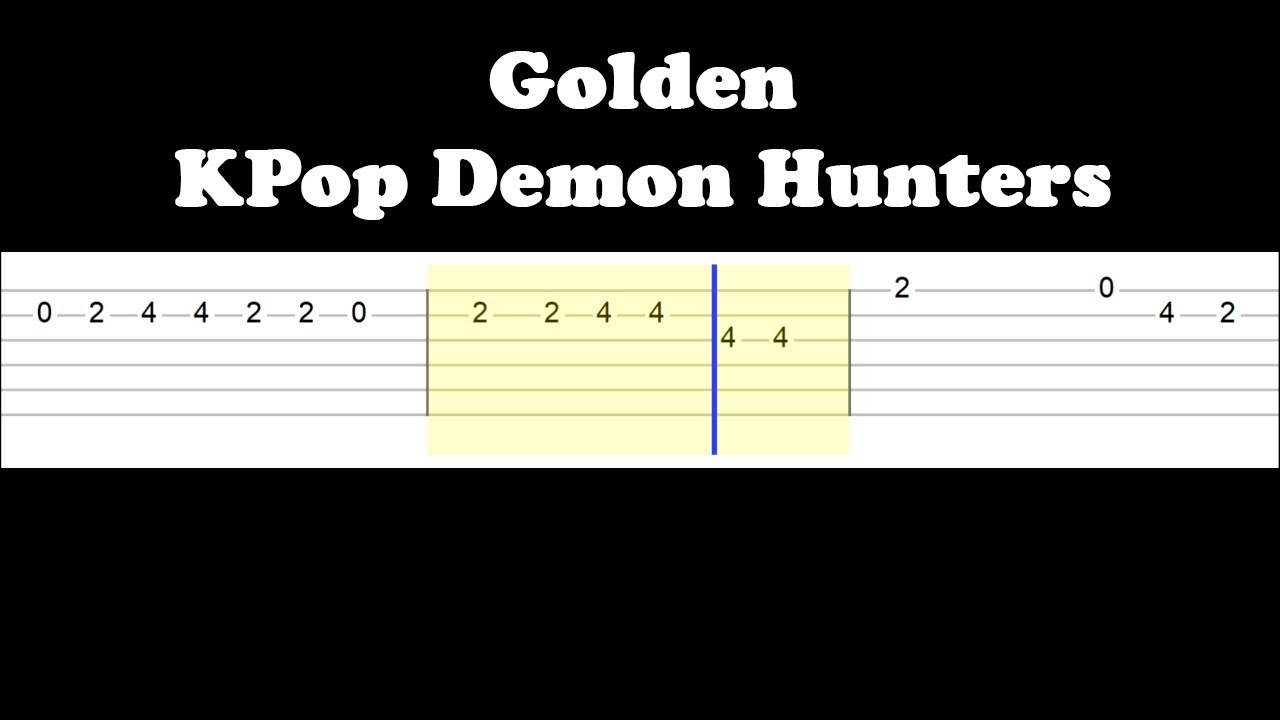 Golden - KPop Demon Hunters (Easy Guitar Tabs Tutorial) - YouTube