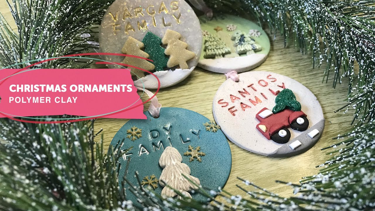 Polymer Clay Tutorial 94: Personalized Christmas Ornaments - YouTube