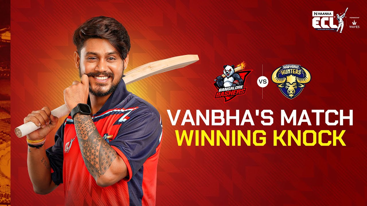 Vanbha Zala's match winning knock v @WeAreHaryanviHunters | @eclt10 ...