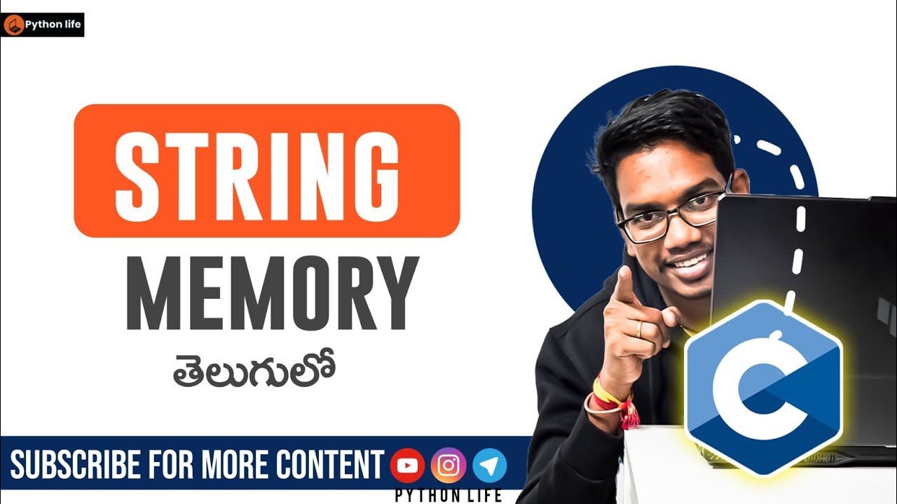 Strings In Memory C Language Telugu Youtube