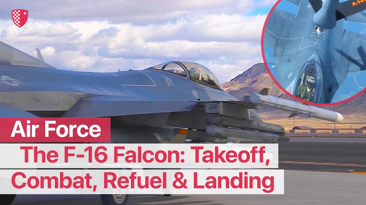The F-16 Falcon: Takeoff, Combat, Refuel & Landing - YouTube