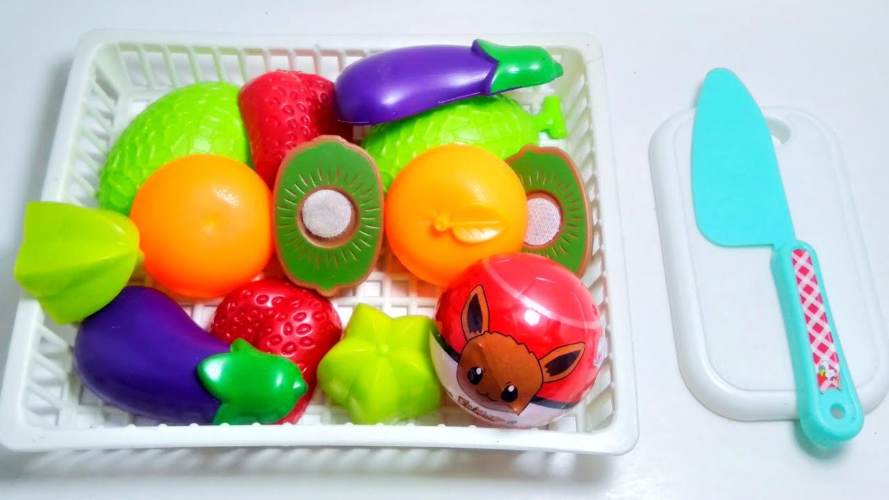 Fruit ASMR Satisfying |how to cut Fruits vegetable toy ASMR video. cut kiwi Melon surprise 4 ...