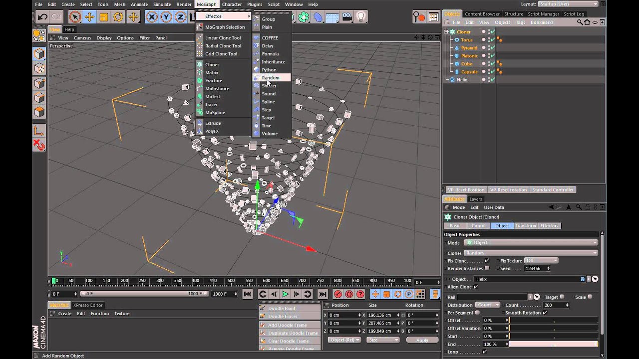Cinema 4D Mograph模組特效製作教學 - Tornado - YouTube