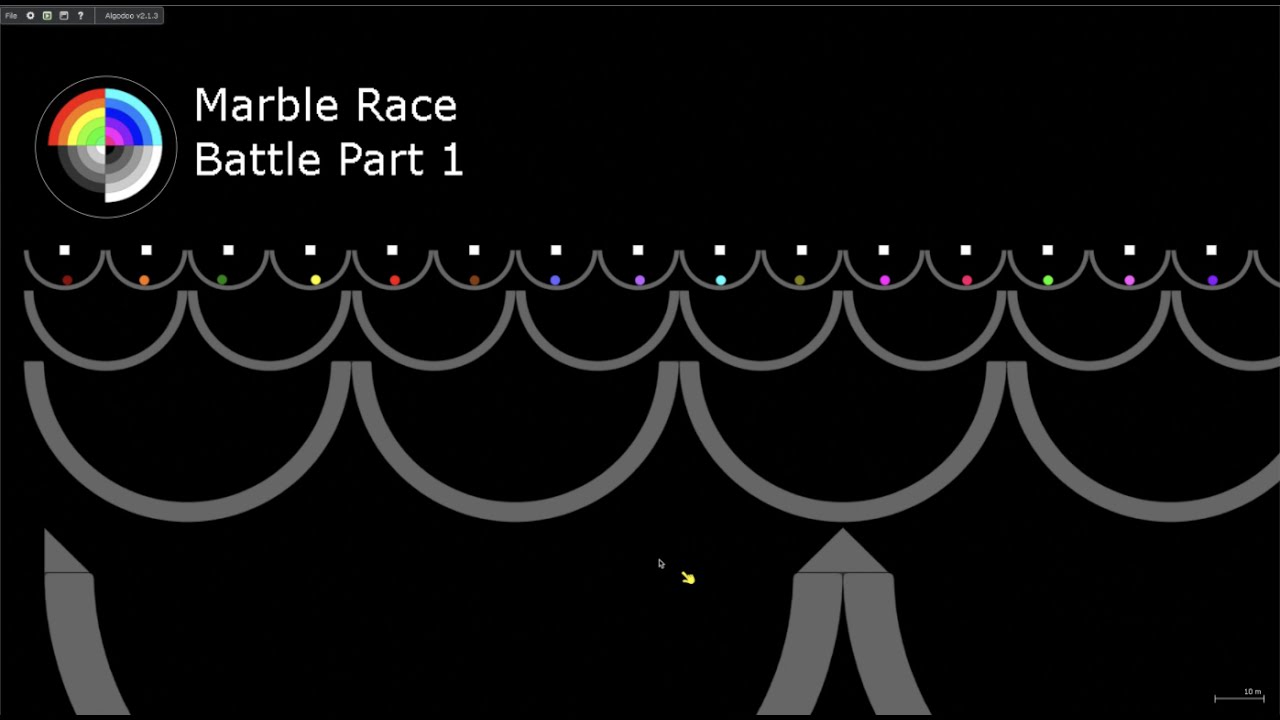 Marble race battle lap map finished line part 1 in Algodoo - YouTube