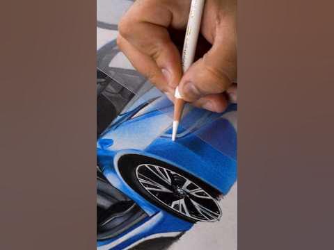 Step by Step Realistic CAR Drawing using Pencil Colors! #shorts # ...