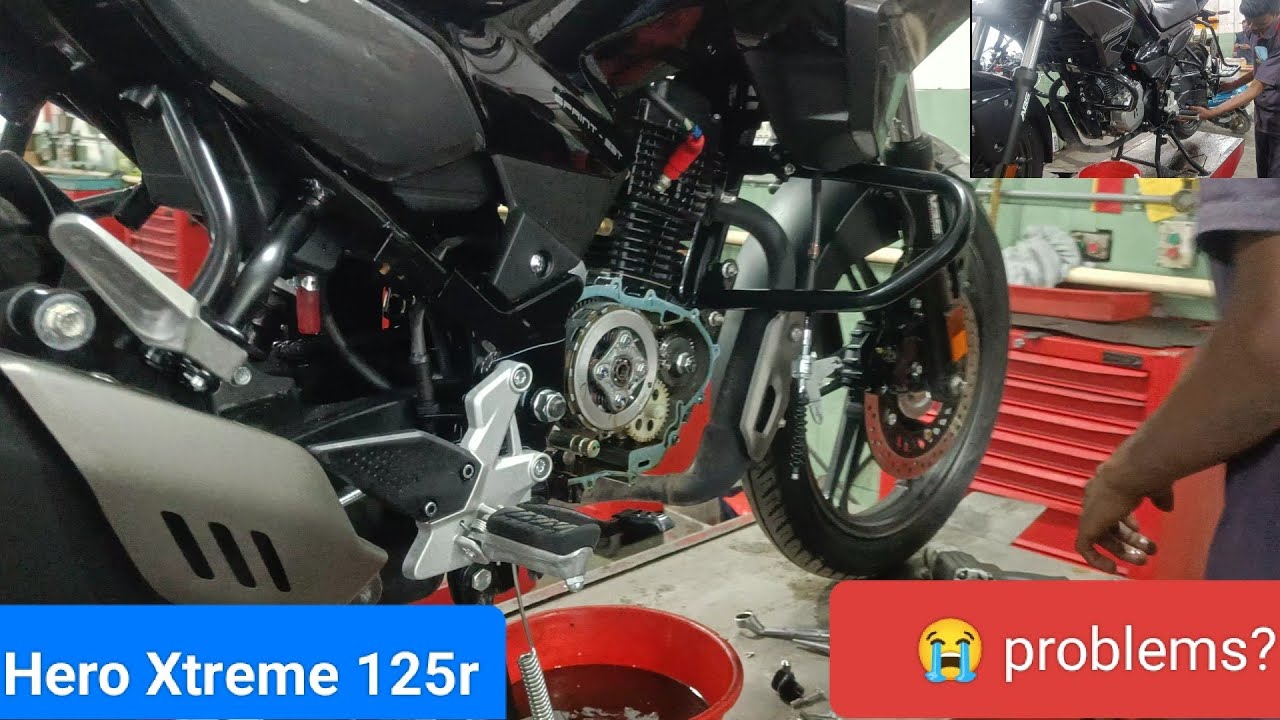 HERO XTREME 125R FIRST SERVICE 🔥ENGINE OPEN 😭 KAR DIYA - YouTube