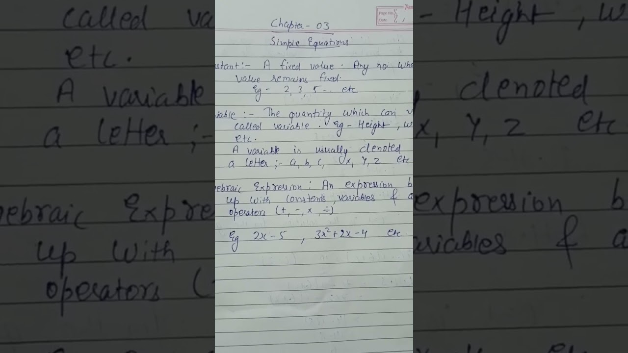 1 Simple Equation Class 7 Explanation YouTube 1 Simple Equation Class 7 Explanation YouTube