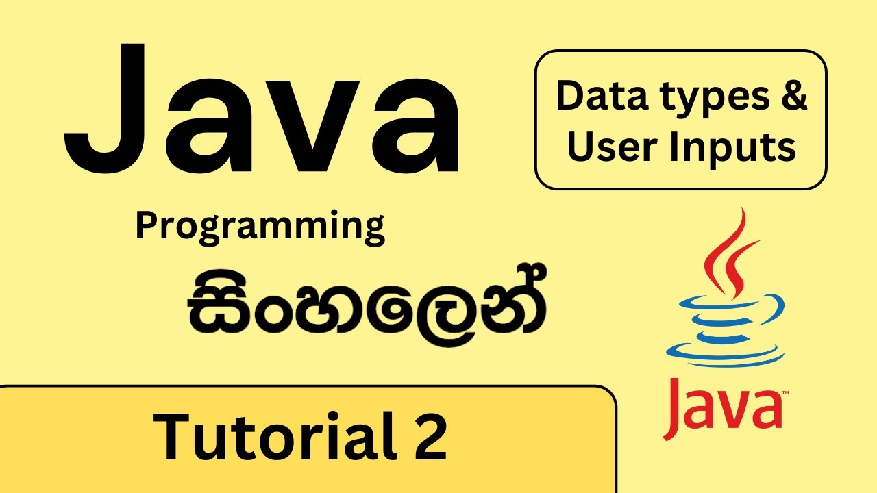Java Programming Tutorial 2 Data Types And User Inputs Youtube 5789