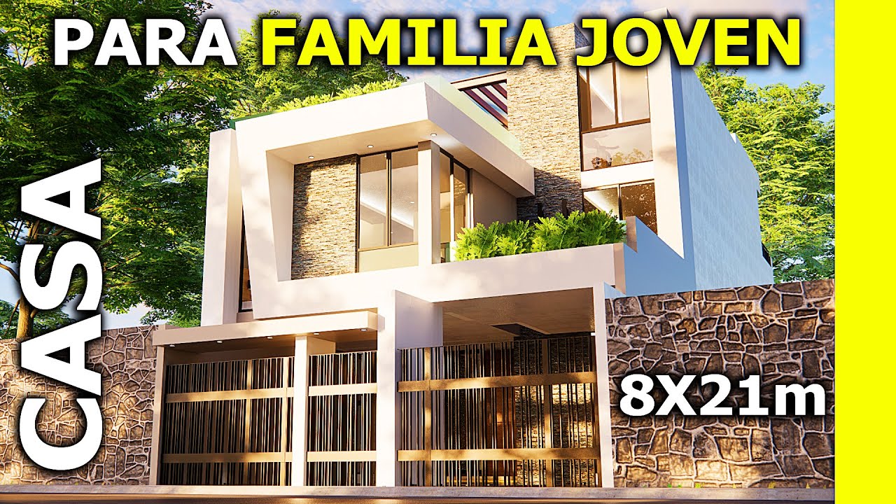🔴LA CASA CON MEJOR DISTRIBUCION EN 8X21m - YouTube