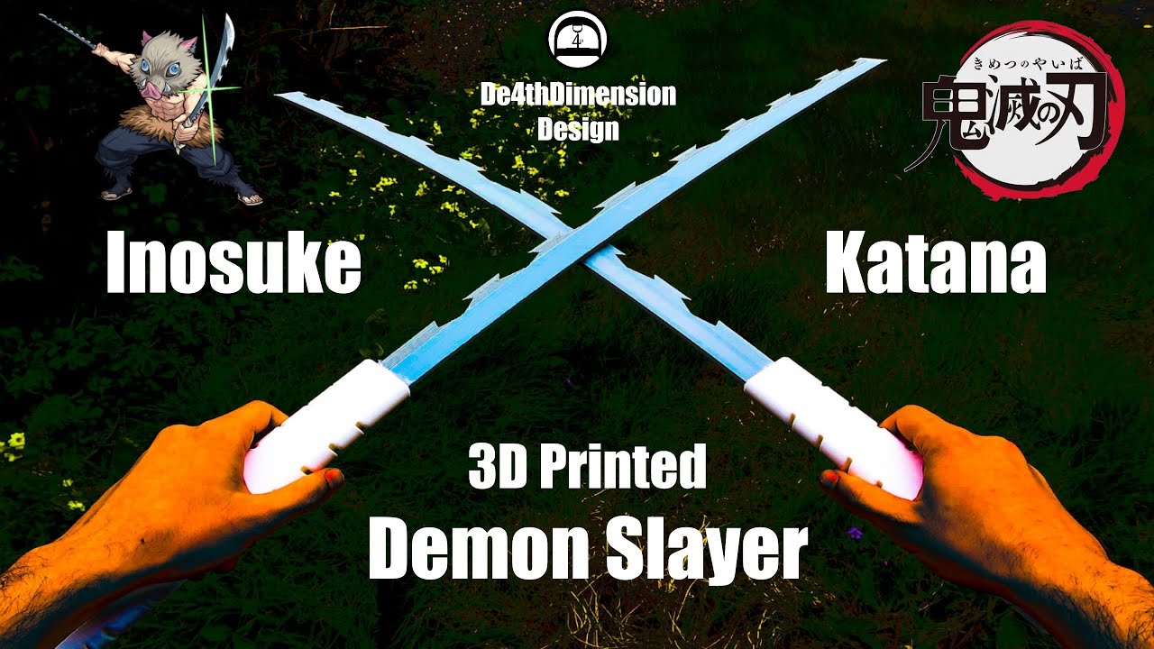 Demon Slayer How To Make Inosuke Katana - 3D Printed - 3D print ...