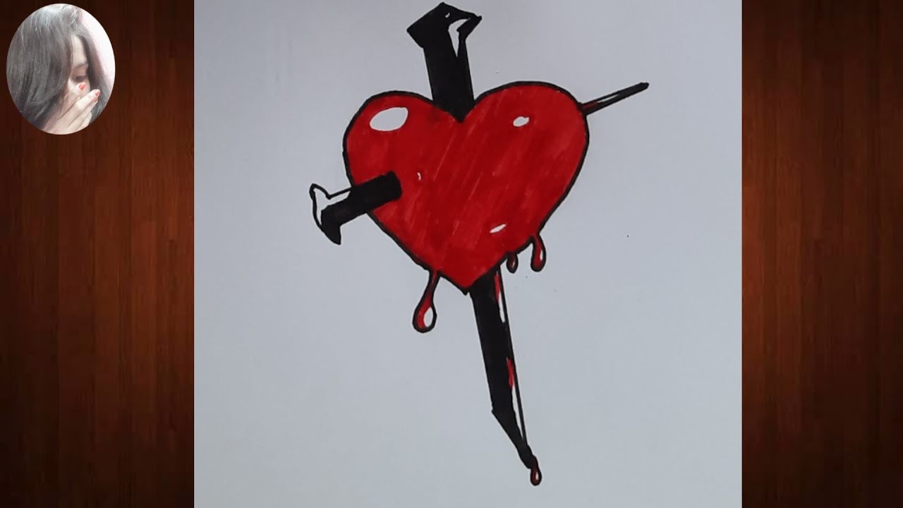 Broken heart 💔 drawing || Broken heart drawing step by step || Breakup ...